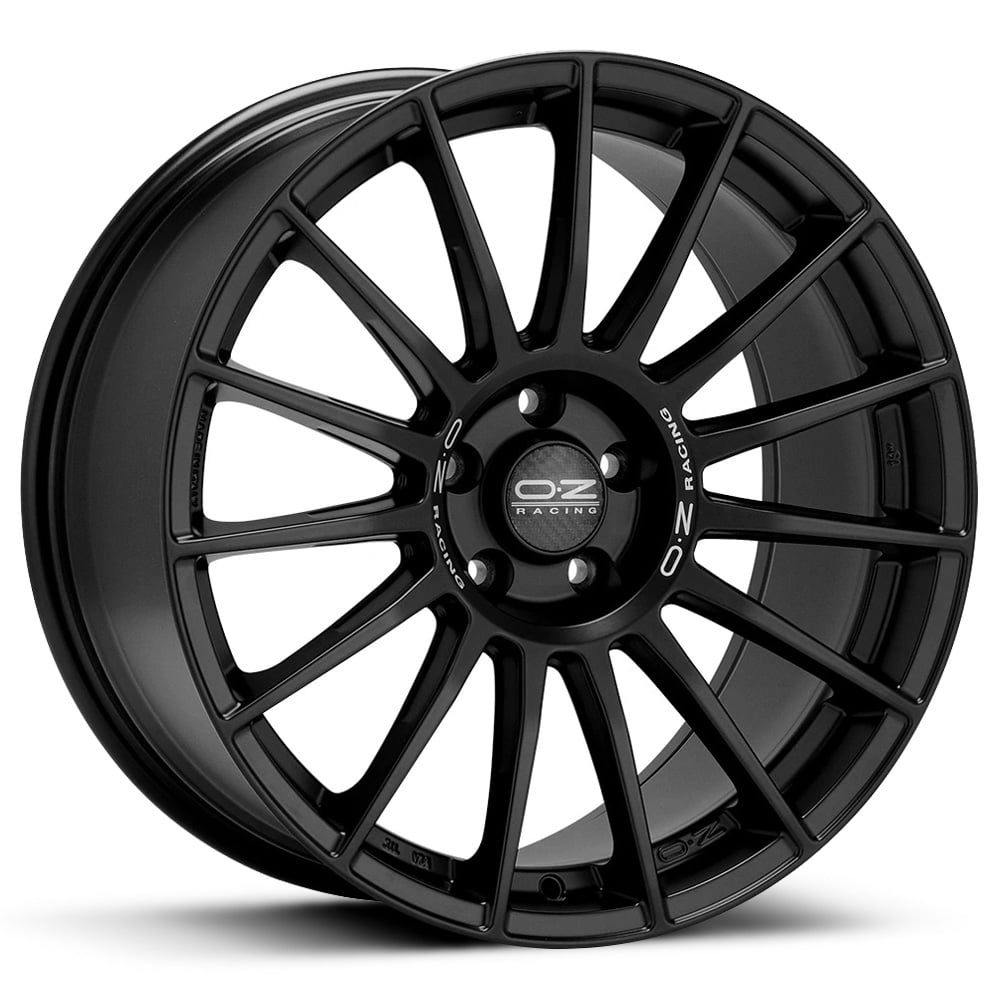 OZ Racing Superturismo LM Matt Black with Silver Lettering A OZ Racing Superturismo LM Matt Black with Silver Lettering A